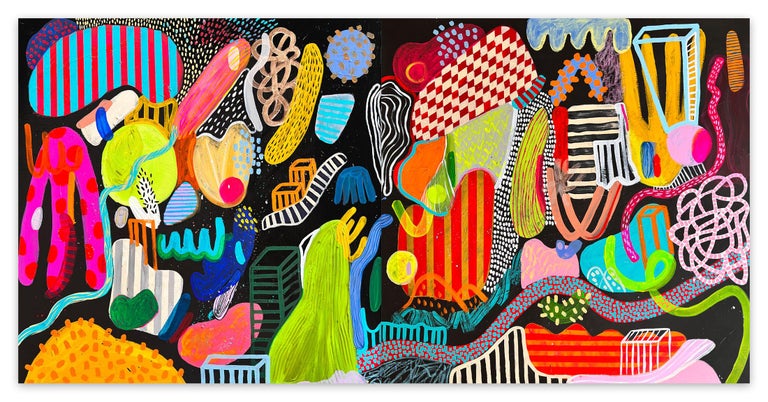 Daniela Marin - Creation (Diptych) (Abstract painting) For Sale at 1stDibs