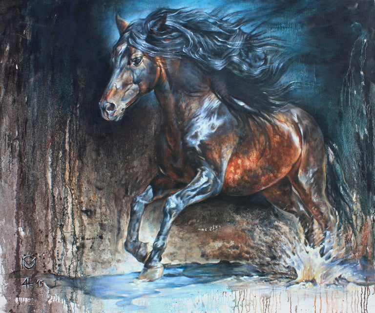 Daniela Nikolova - Oil and Sand on Canvas For Sale at 1stDibs