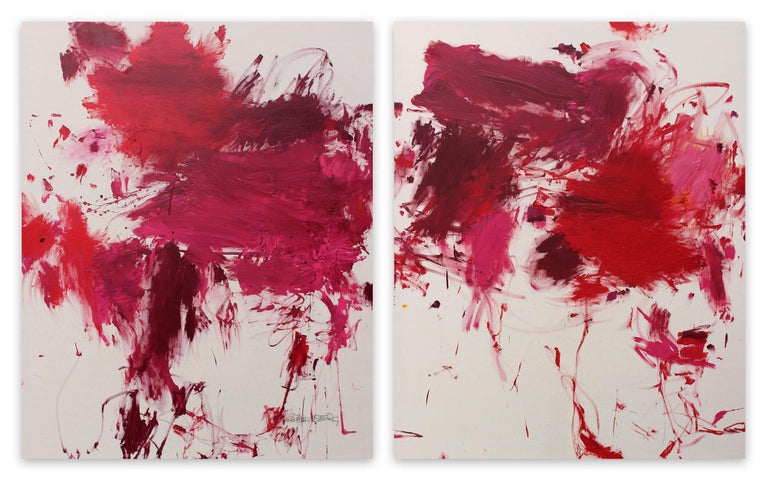 Daniela Schweinsberg – Seien hoch auf rot (Abstrakte Malerei) im ...