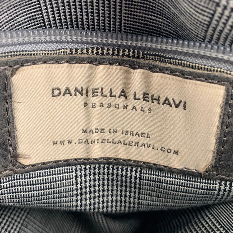 DANIELLA LEHAVI Grey Distressed Leather Cross Body Handbag For Sale at ...
