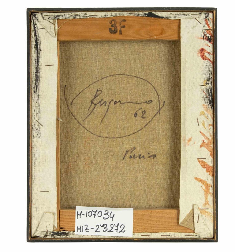 Danilo Bergamo - Composition in green - Original Acrylic oil painting ...