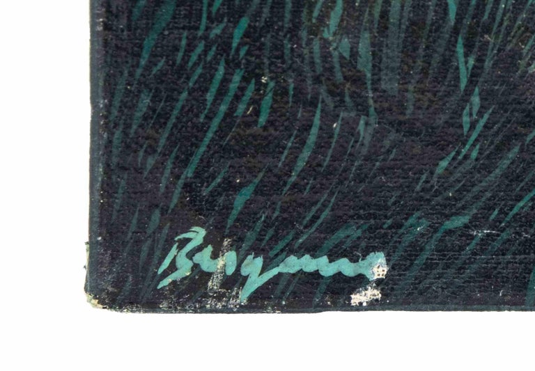 Danilo Bergamo - Man - Original Oil painting by Danilo Bergamo - 1970s ...