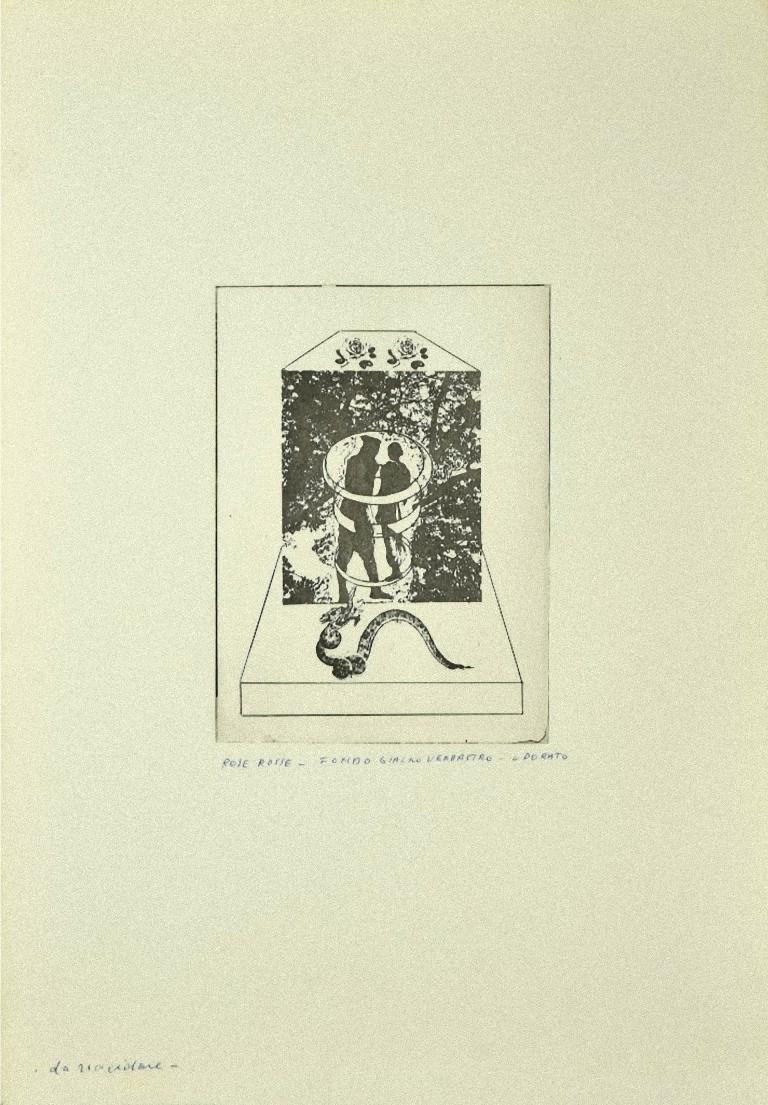 Danilo Bergamo - Adam and Eve - Original Etching on Cardboard by Danilo ...