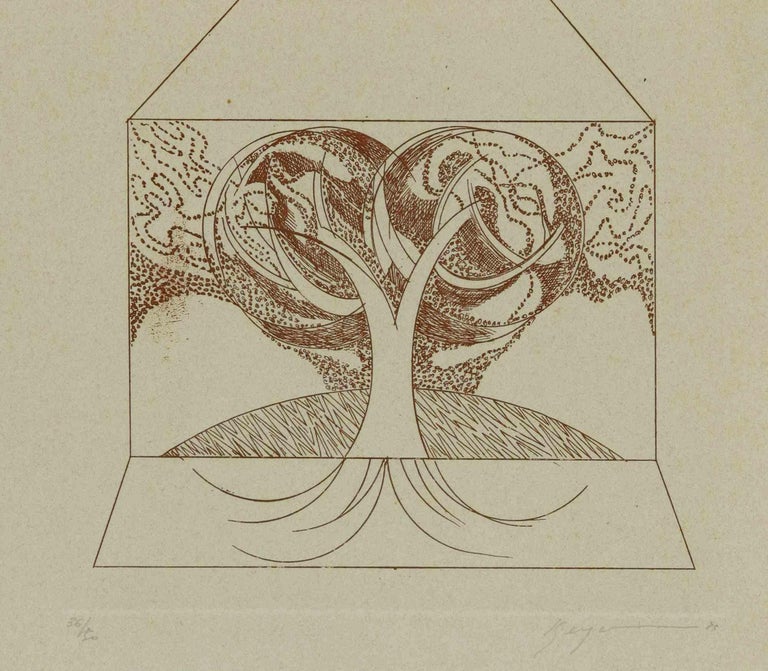 Danilo Bergamo - Tree of Life - Etching on Cardboard by Danilo Bergamo ...