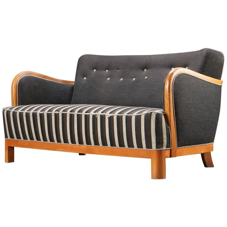 Danish 1930s-1940s Late Art Deco Loveseat in Elmwood at 1stDibs | 1930s ...