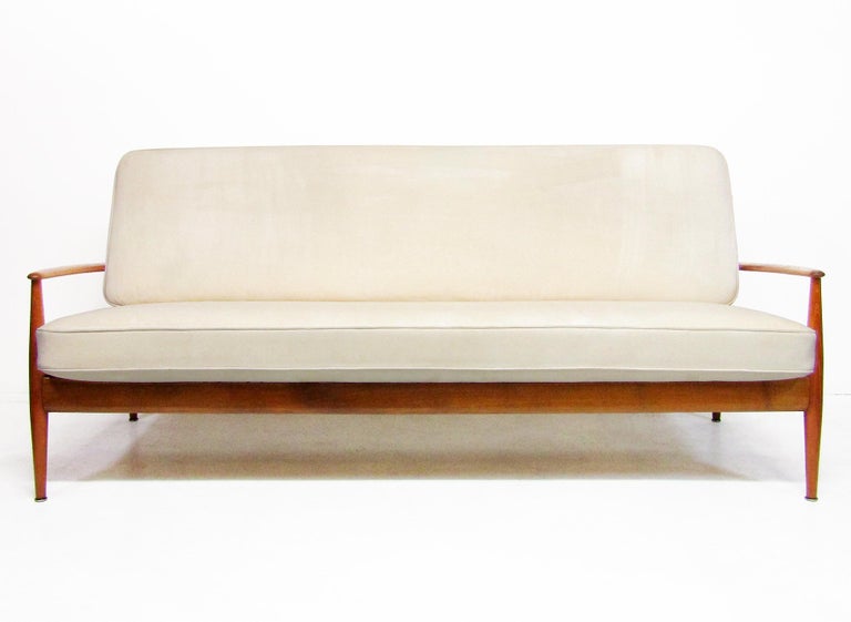 Danish 1950s 3-Seater Sofa In Teak By Grete Jalk For France and ...