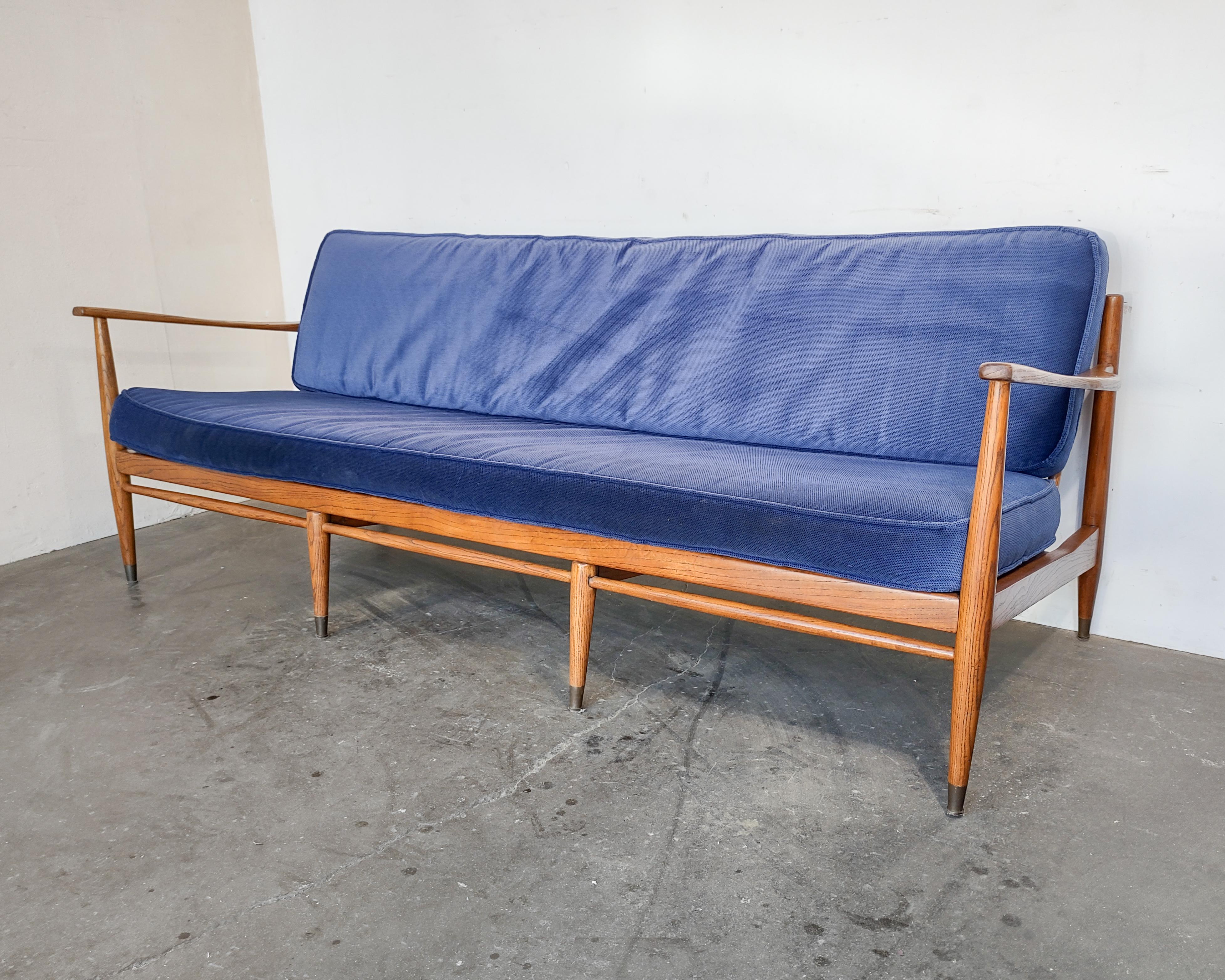 Danish 1960s Mid-Century Modern Wood Framed Sofa Couch at 1stDibs | mid ...