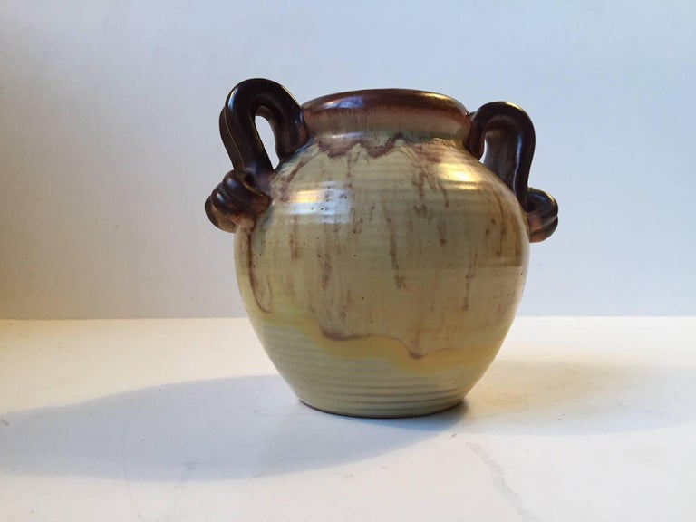 Danish Art Deco Pottery Vases by Knabstrup, 1930s, Set of 2 at 1stDibs