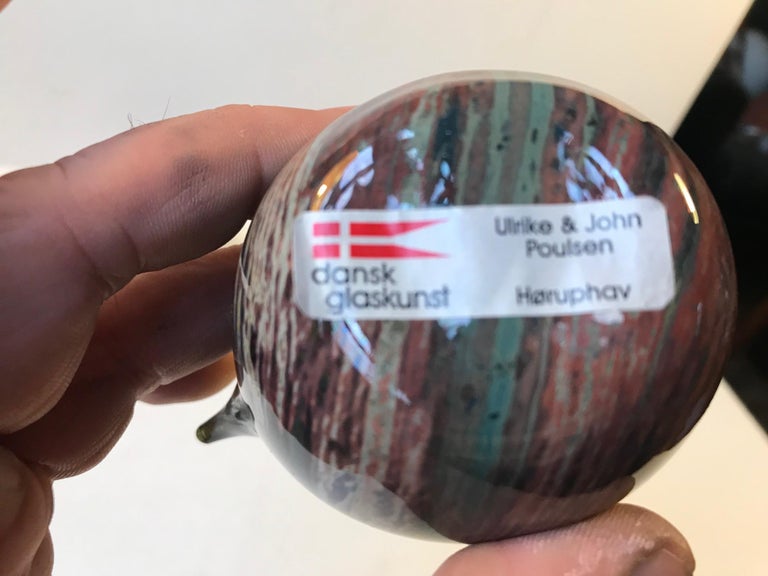 Danish Art Glass Hen Figurines, 1980s For Sale at 1stDibs