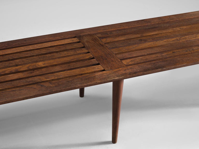 Danish Bench in Teak and Oak For Sale at 1stDibs