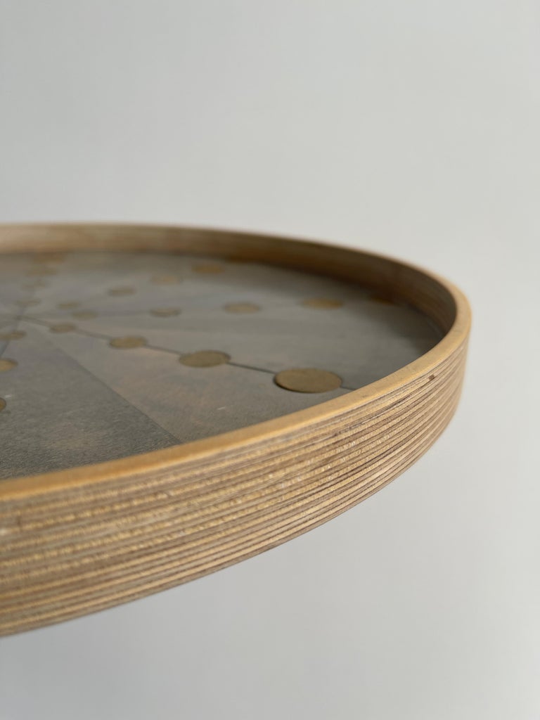 Danish Birch Marquetry "Constellation" Design Round Serving Tray For ...