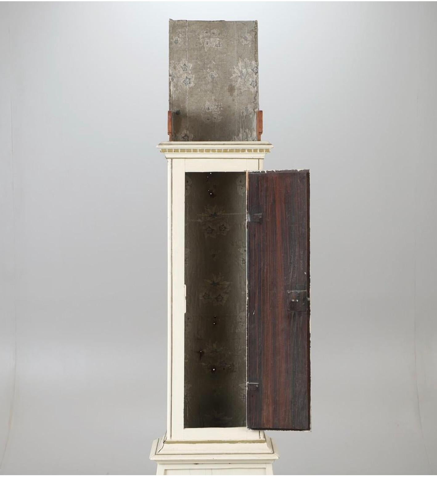 Danish Bornholm Mora Clock White Grey Gold 1800s Antique For Sale at ...