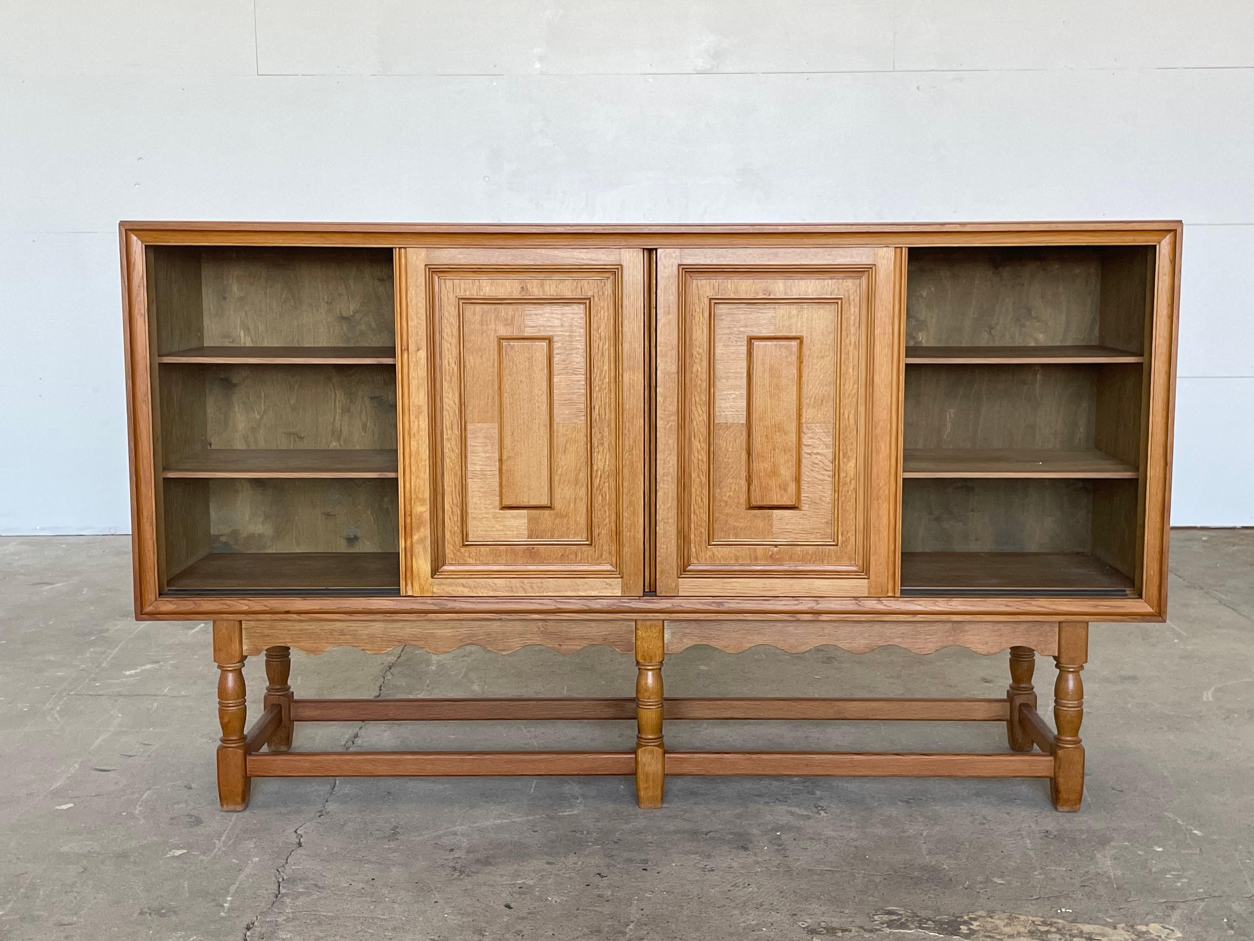 Danish Brutalist Oak Sideboard, Style of Henning Kjærnulf, 1960s For ...