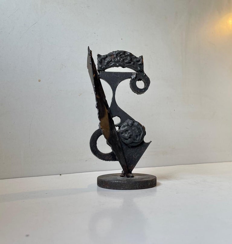 Danish Brutalist Scrap Iron Sculpture in the Style of Robert Jacobsen ...