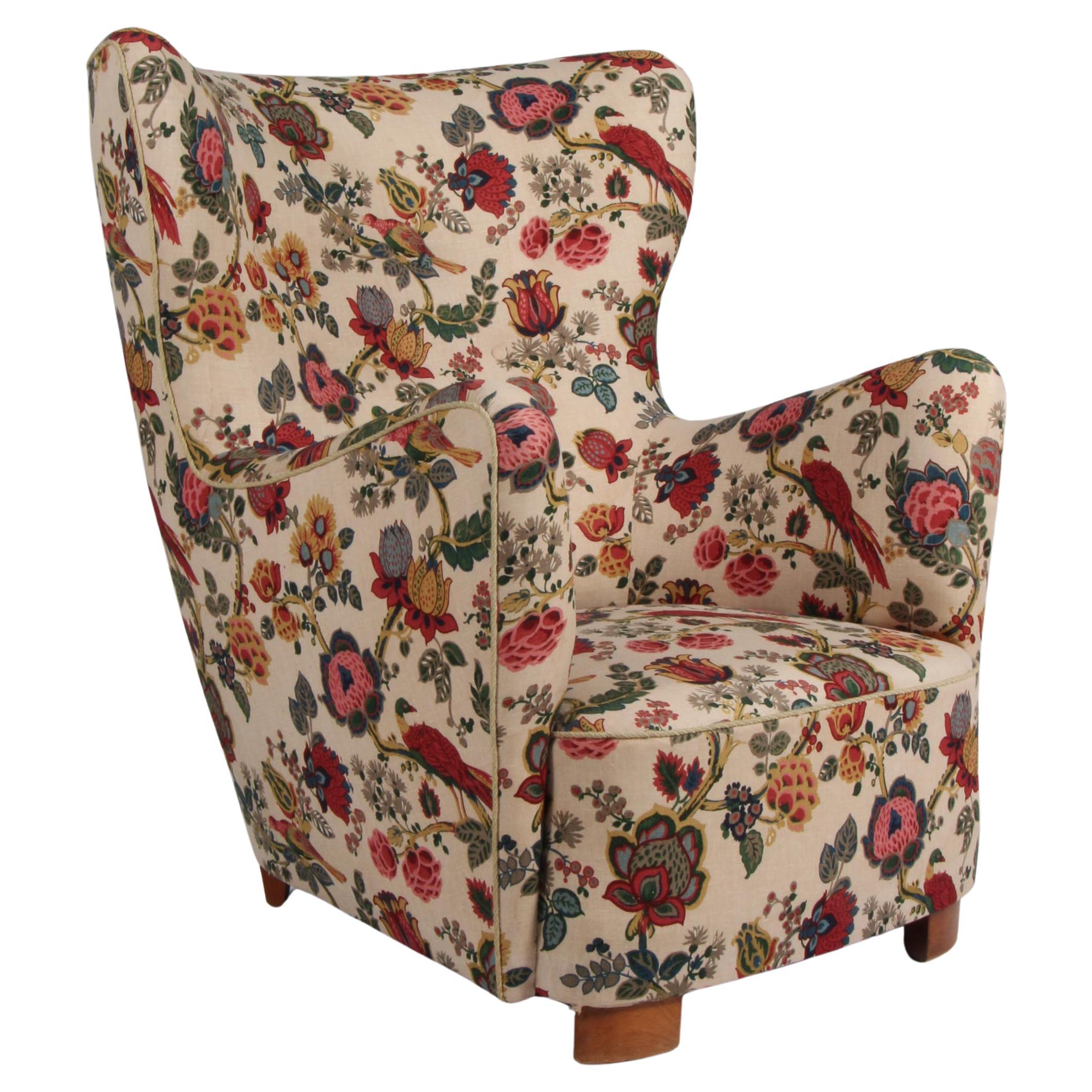 Danish Cabinetmaker 1940s Sheepskin Lounge Chair For Sale at 1stDibs