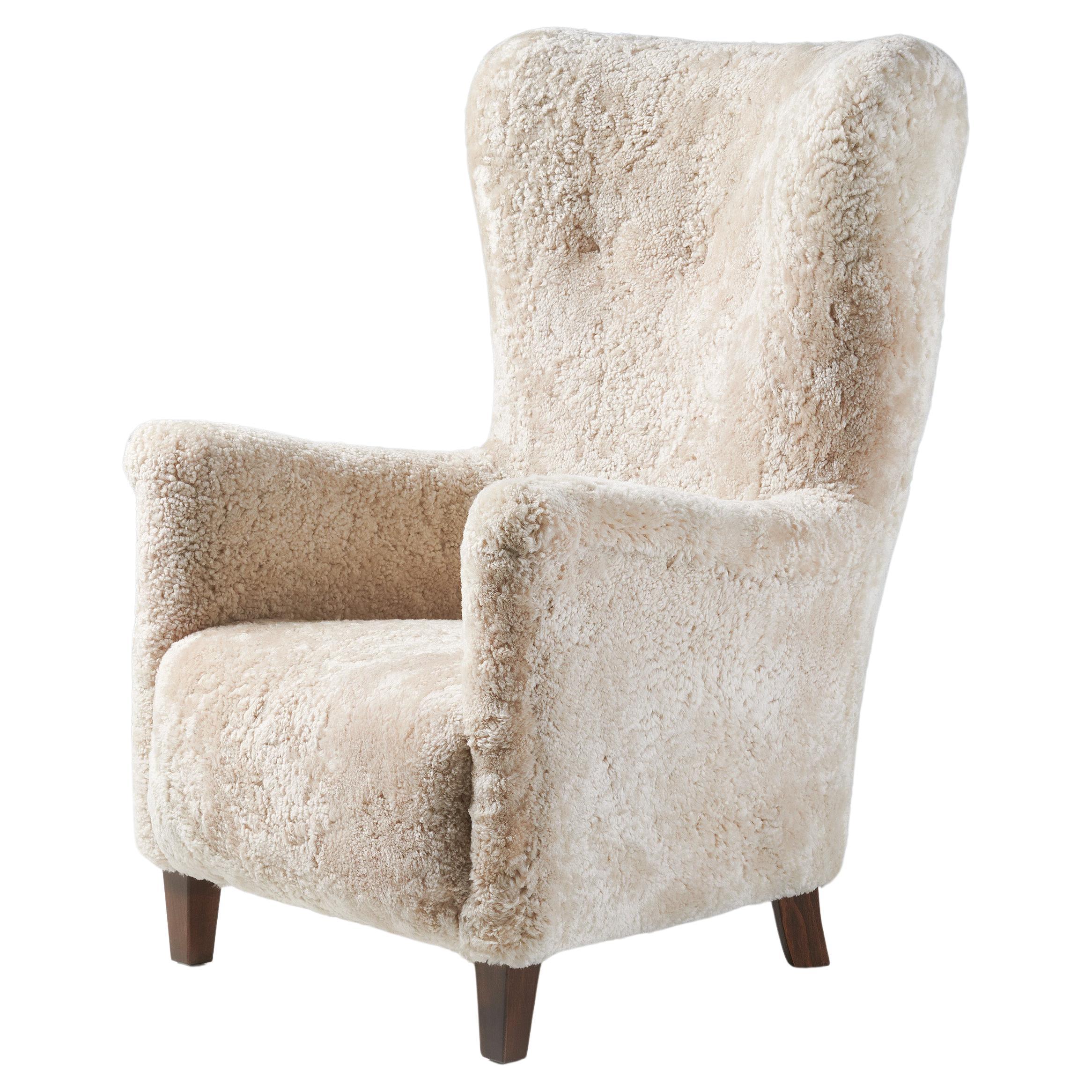 Danish High Backed Wing Chair at 1stDibs