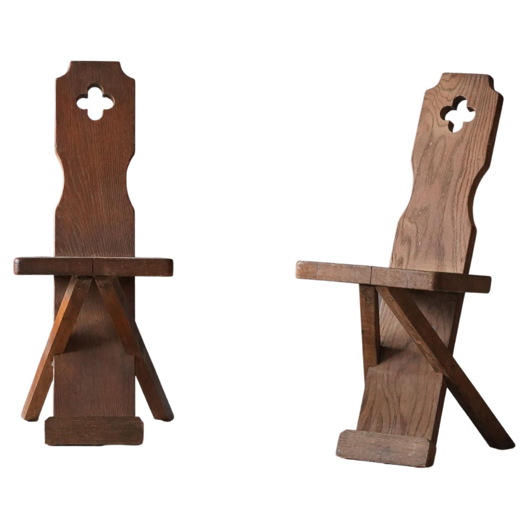 Steen Eiler Rasmussen, Side Chairs from Rungsted Skole, Metal, Oak ...