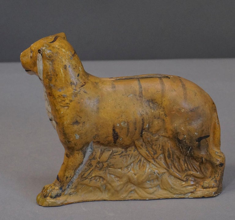 Danish Chalkware Tiger Bank at 1stDibs