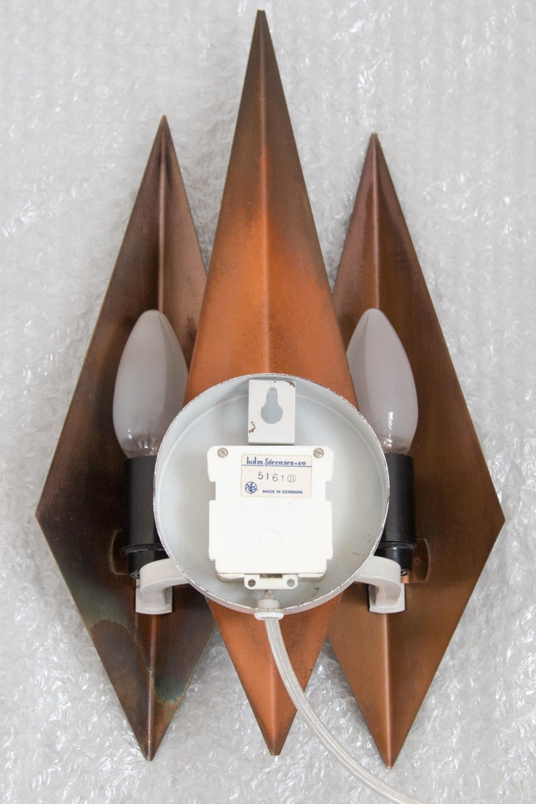 Danish Copper Wall Sconce by Svend Aage Holm Sorensen by Holm Sorensen ...