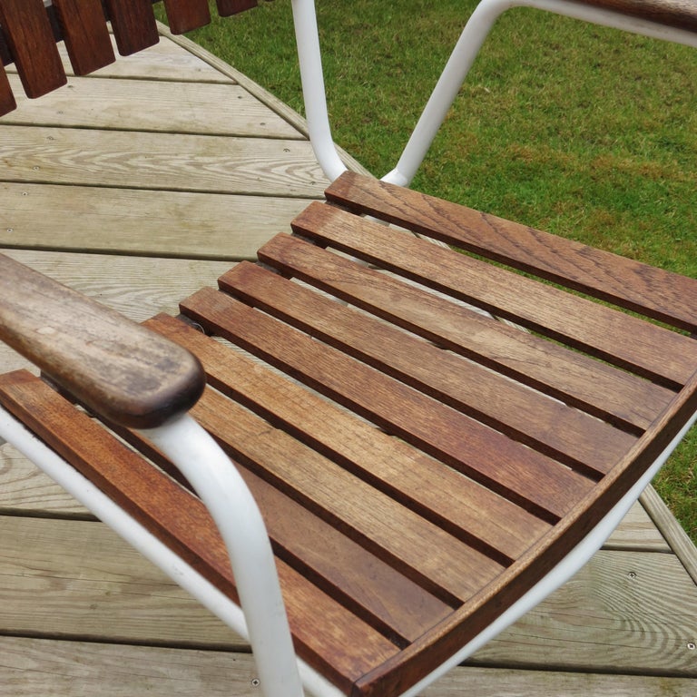Danish Daneline Garden Chairs in Teak Set of 4 at 1stDibs