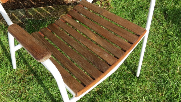 Danish Daneline Garden Chairs in Teak Set of 4 Stackable Garden Chairs ...