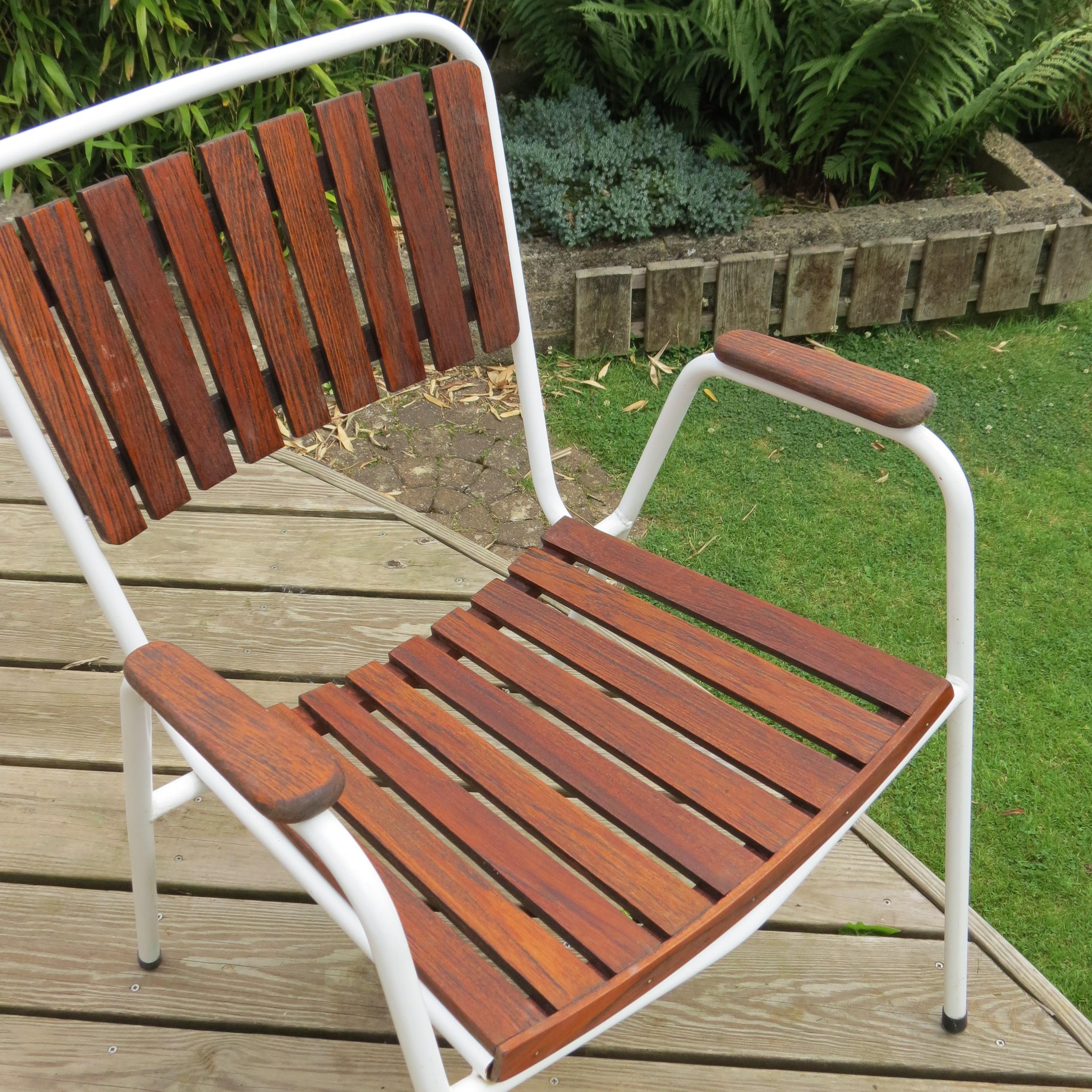 Danish Daneline Garden Stacking Chairs in Teak Set of 4 at 1stDibs