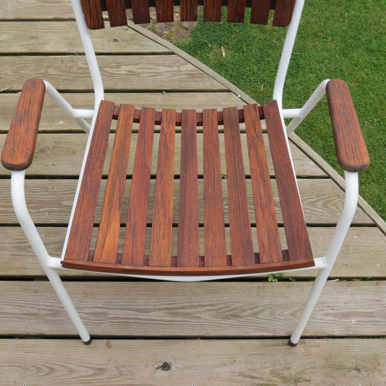 Danish Daneline Garden Stacking Chairs in Teak Set of 4 at 1stDibs