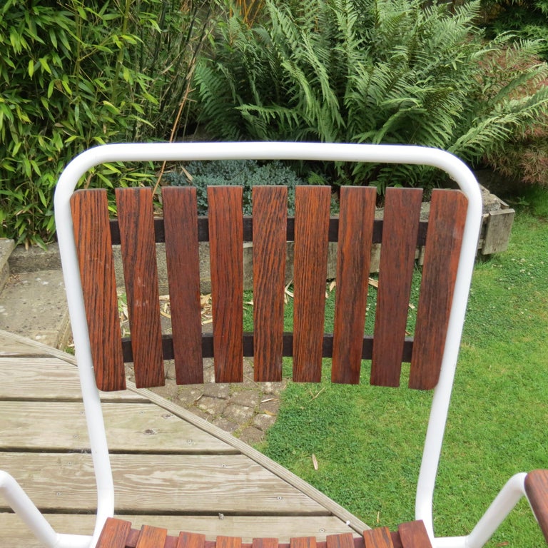 Danish Daneline Garden Stacking Chairs in Teak Set of 4 at 1stDibs