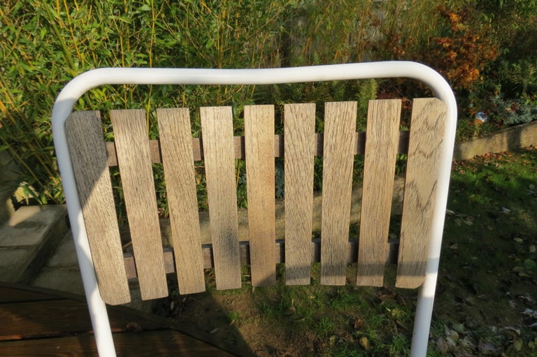 Danish Daneline Stacking Garden Chairs Set of 4 Teak at 1stDibs