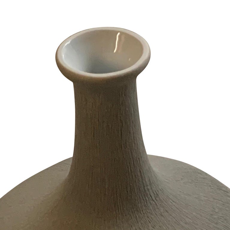 Danish Design Matte Grey Vase, Thailand, Contemporary at 1stDibs