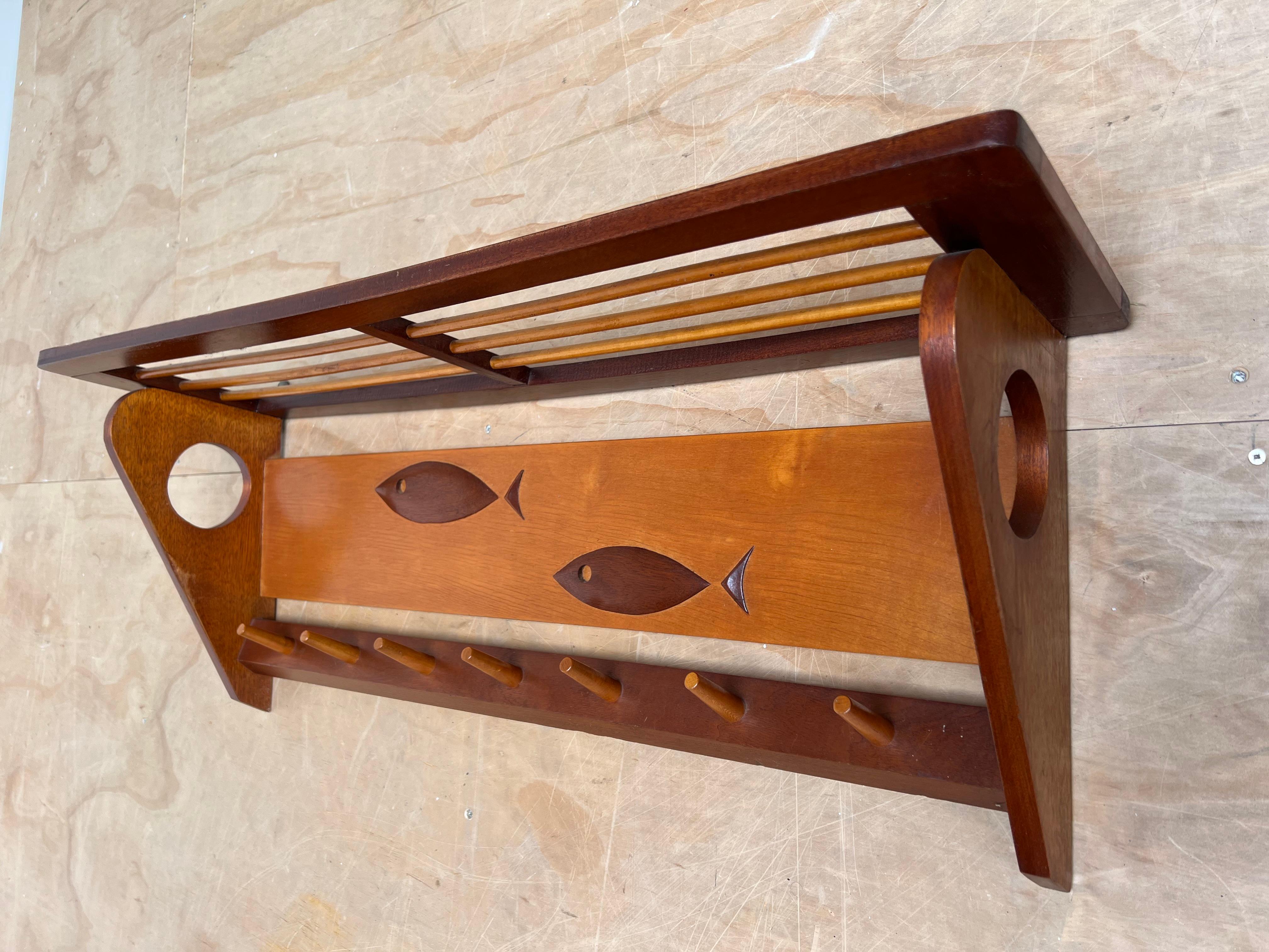 Danish Design Mid-Century Modern Solid Wooden, 1950s Tuna Design Wall ...