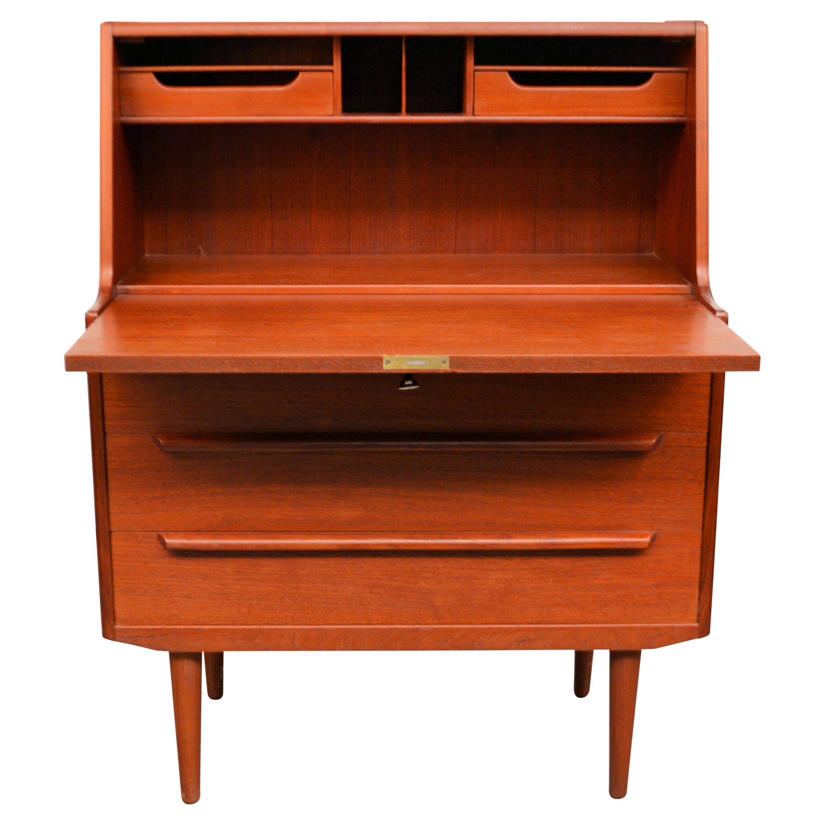 Danish Teak Secretary Desk at 1stDibs