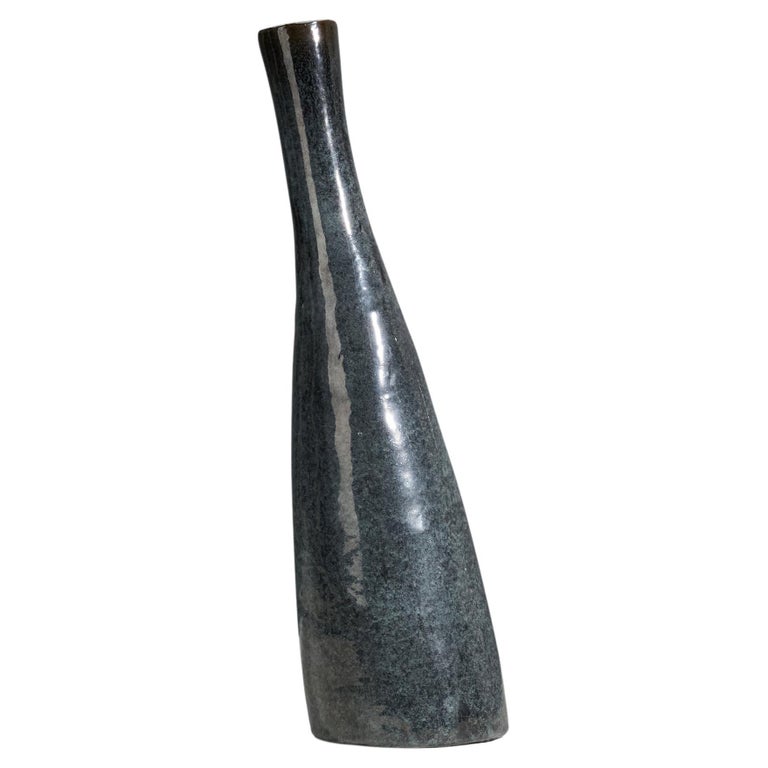 Danish Designer, Floor Vase, Grey Glazed Stoneware, Denmark, 1960s For ...
