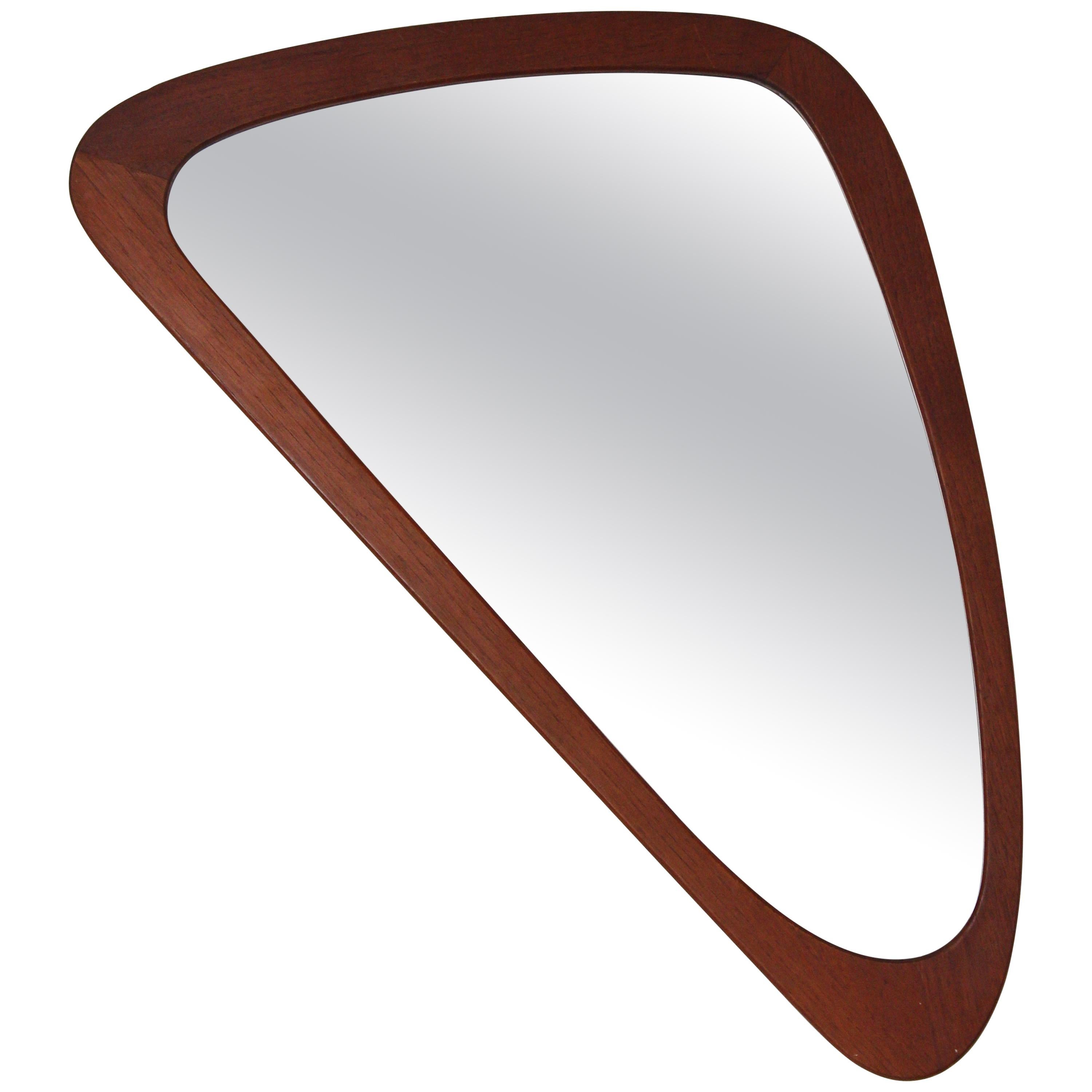Danish Modern Teak Wall Mirror by Johannes Andersen for CFC Silkeborg ...