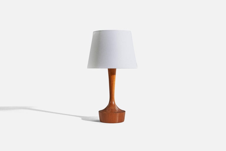 Danish Designer, Table Lamp, Solid Teak, Denmark, 1950s For Sale at ...