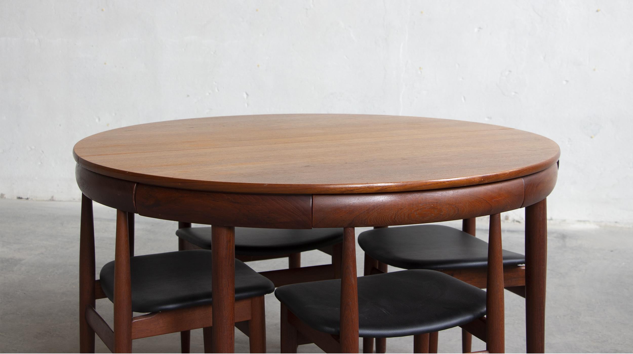 Danish Dining Set by Hans Olsen for Frem Rojle For Sale at 1stDibs