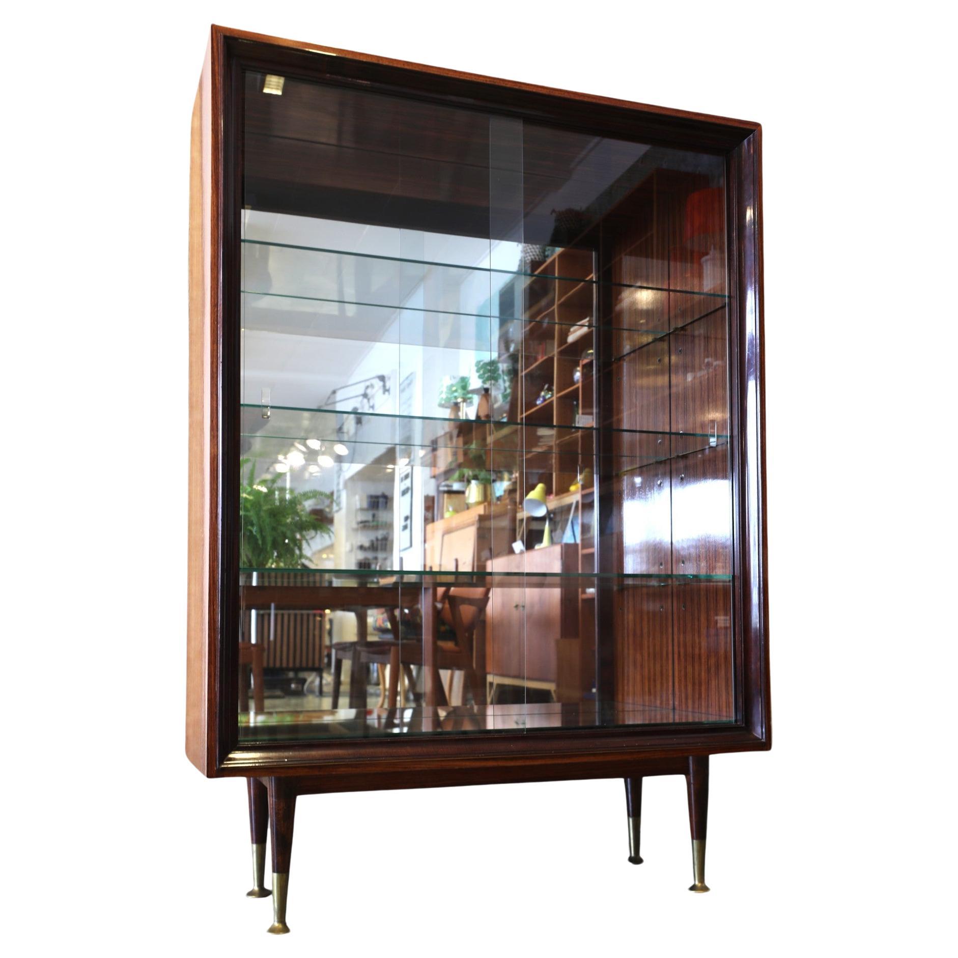 Danish display cabinet in rosewood 70s For Sale at 1stDibs