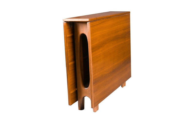 Danish Drop Leaf Teak Dining Table Bruno Mathsson Style at 1stDibs