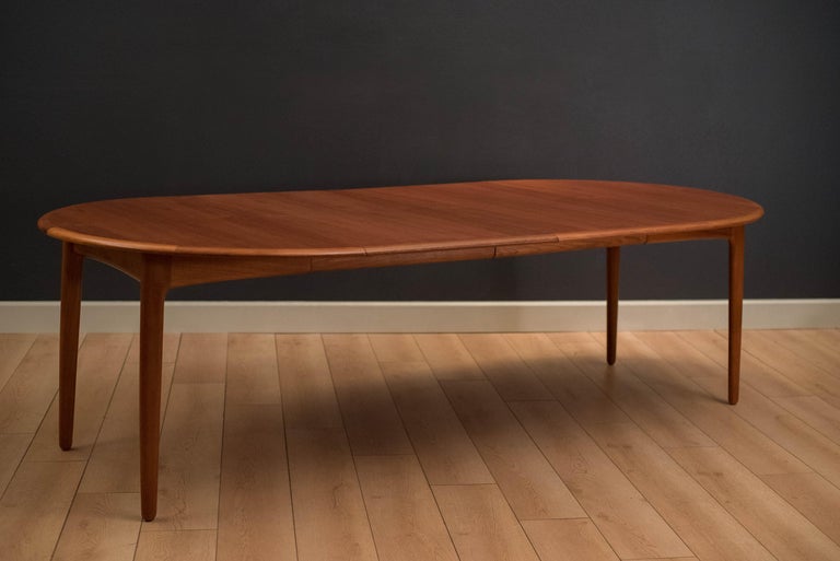 Danish Expandable Teak Dining Table by Svend Madsen at 1stdibs