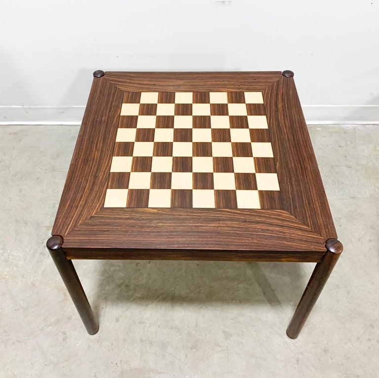 Danish Flip Top Chess Table in Rosewood at 1stDibs