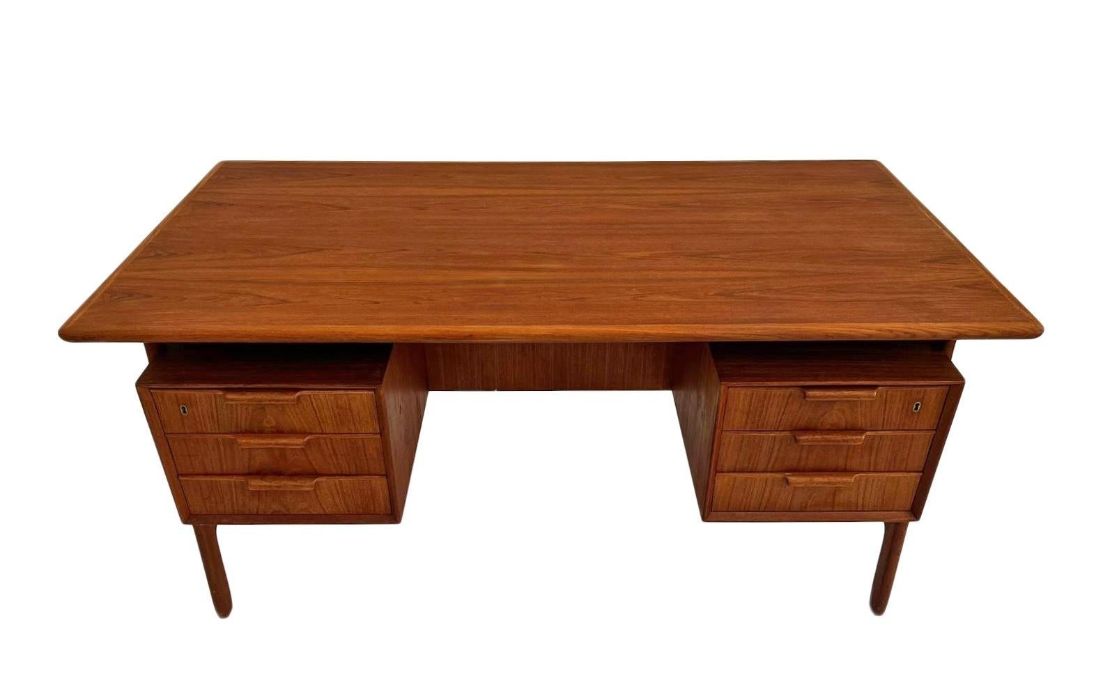 Danish Gunni Omann for Omann Jun Møbelfabrik Model 75 Teak Writing Desk ...