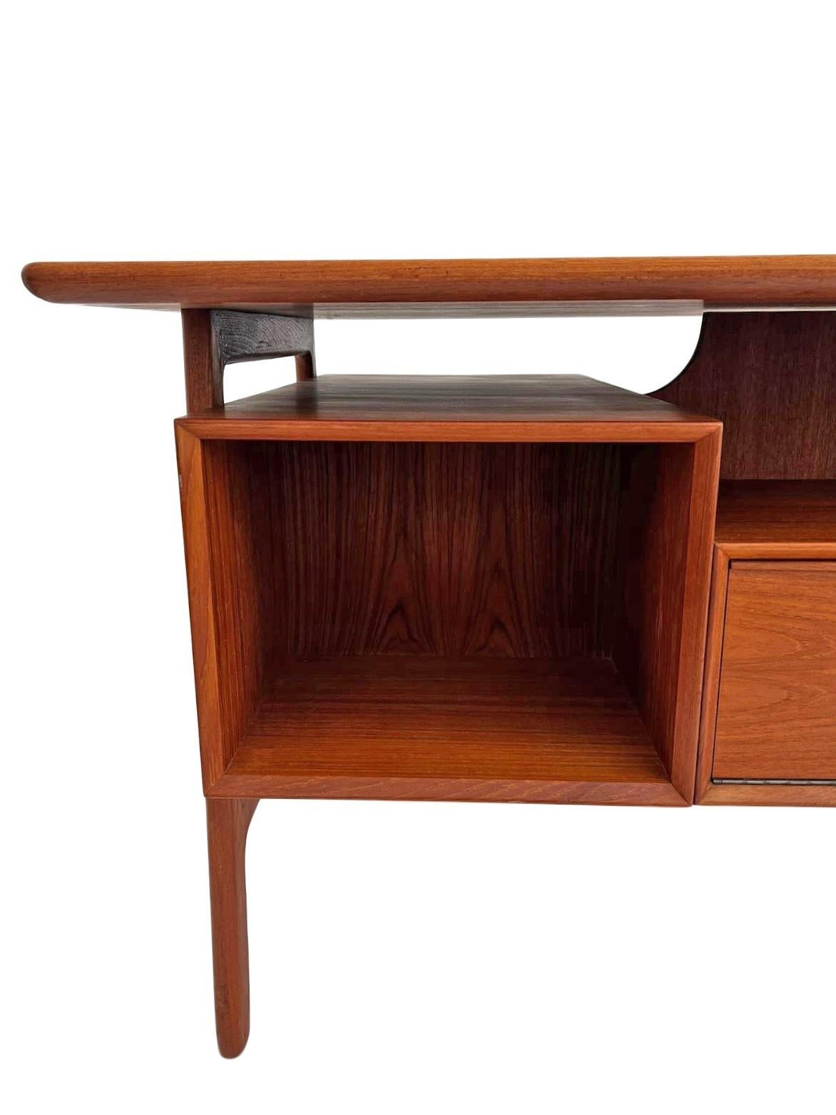 Danish Gunni Omann for Omann Jun Møbelfabrik Model 75 Teak Writing Desk ...