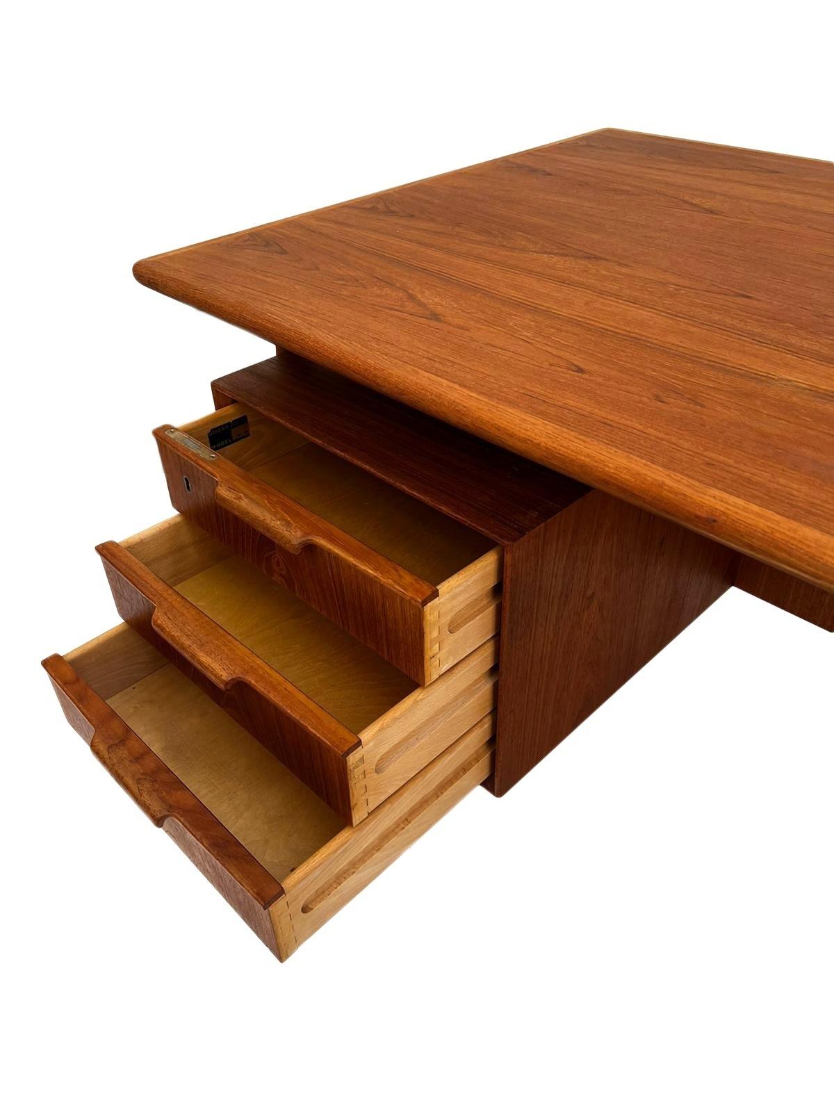 Danish Gunni Omann for Omann Jun Møbelfabrik Model 75 Teak Writing Desk ...