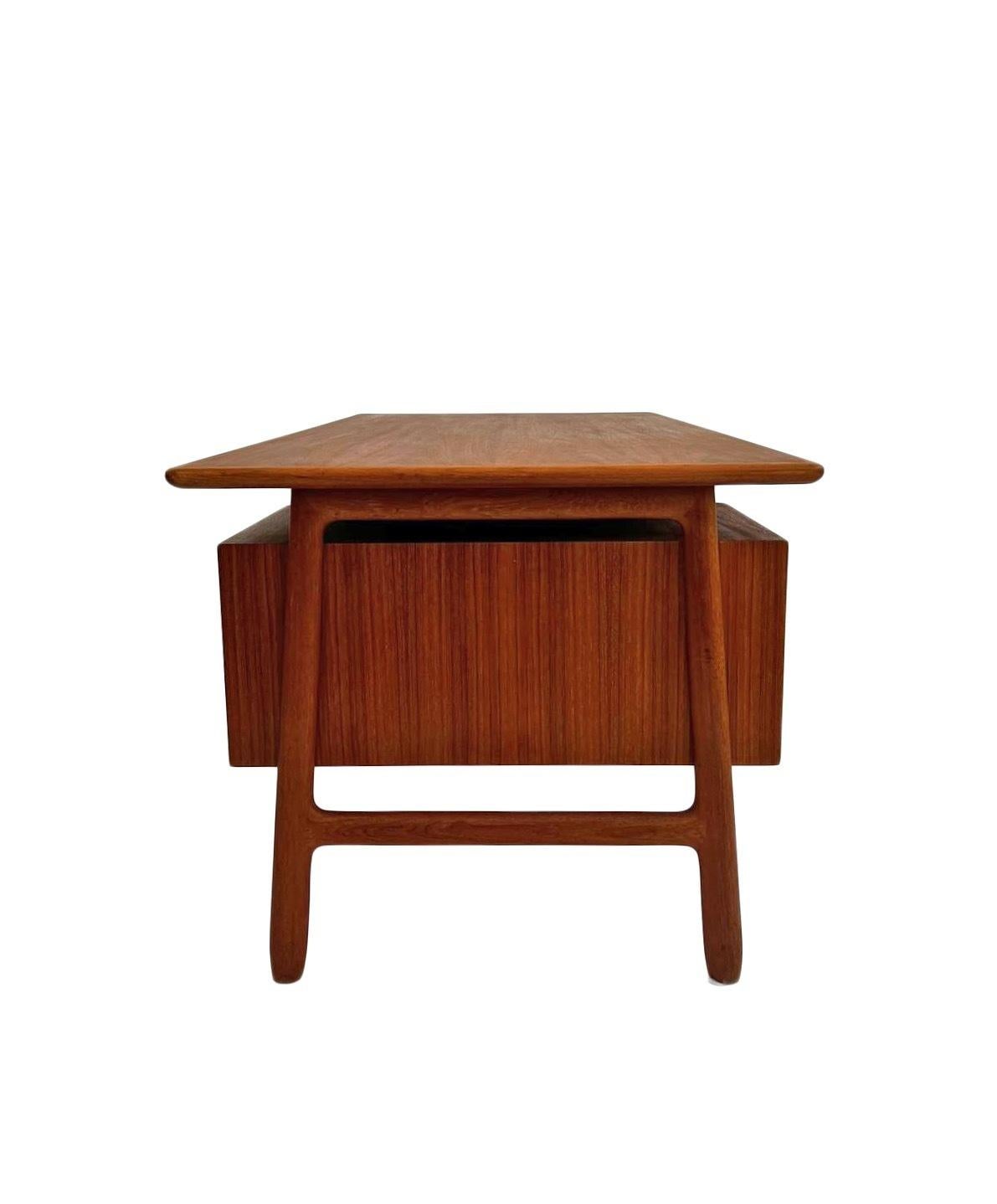 Danish Gunni Omann for Omann Jun Møbelfabrik Model 75 Teak Writing Desk ...
