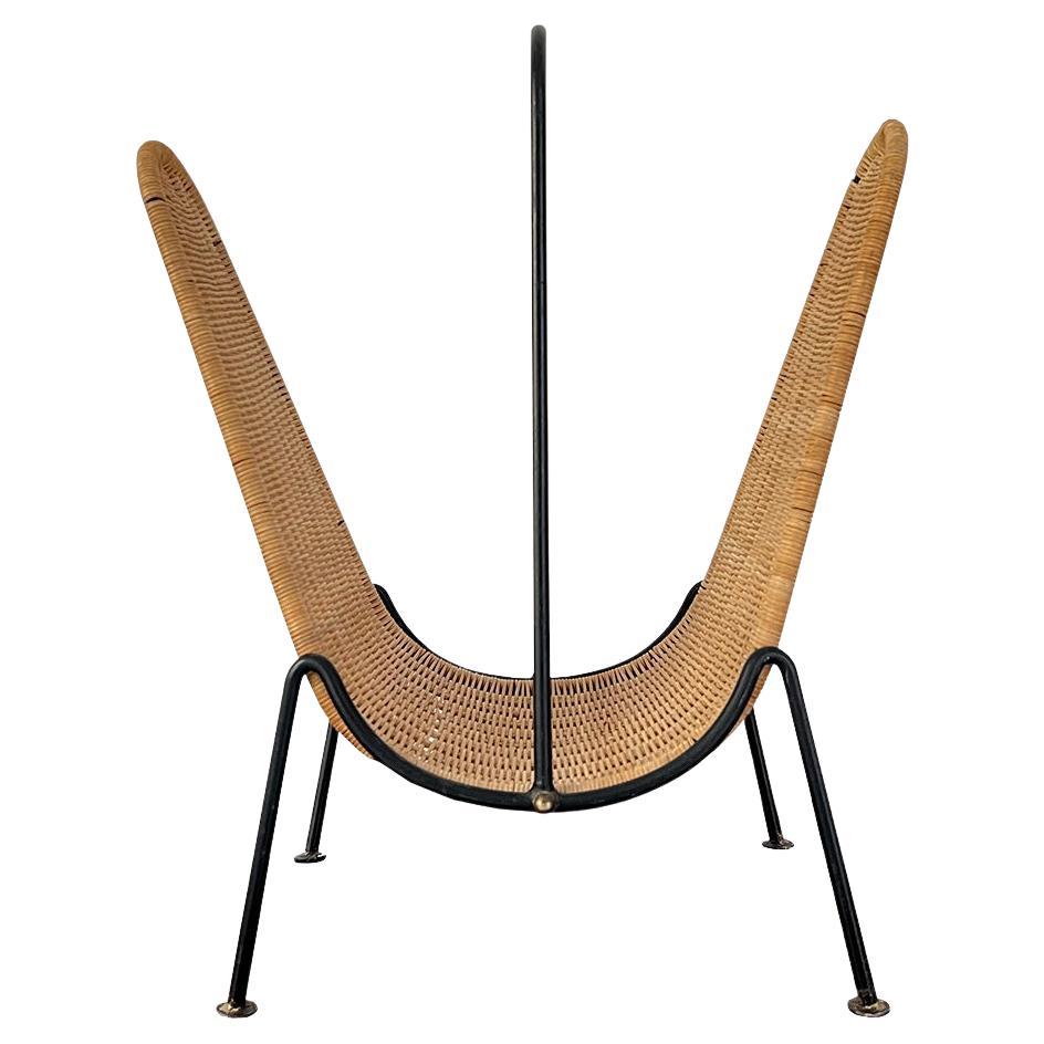 Vintage Swedish Magazine Rack in Beech, 1960s For Sale at 1stDibs