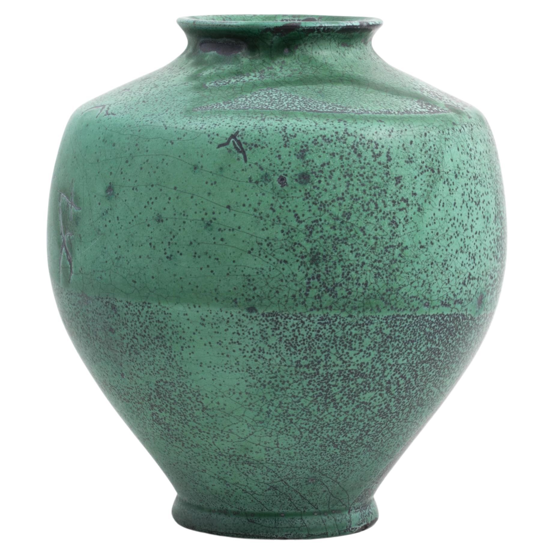Kähler Ceramic Vase Decorated with Yellow Glaze, Denmark, 1920-1930 at ...