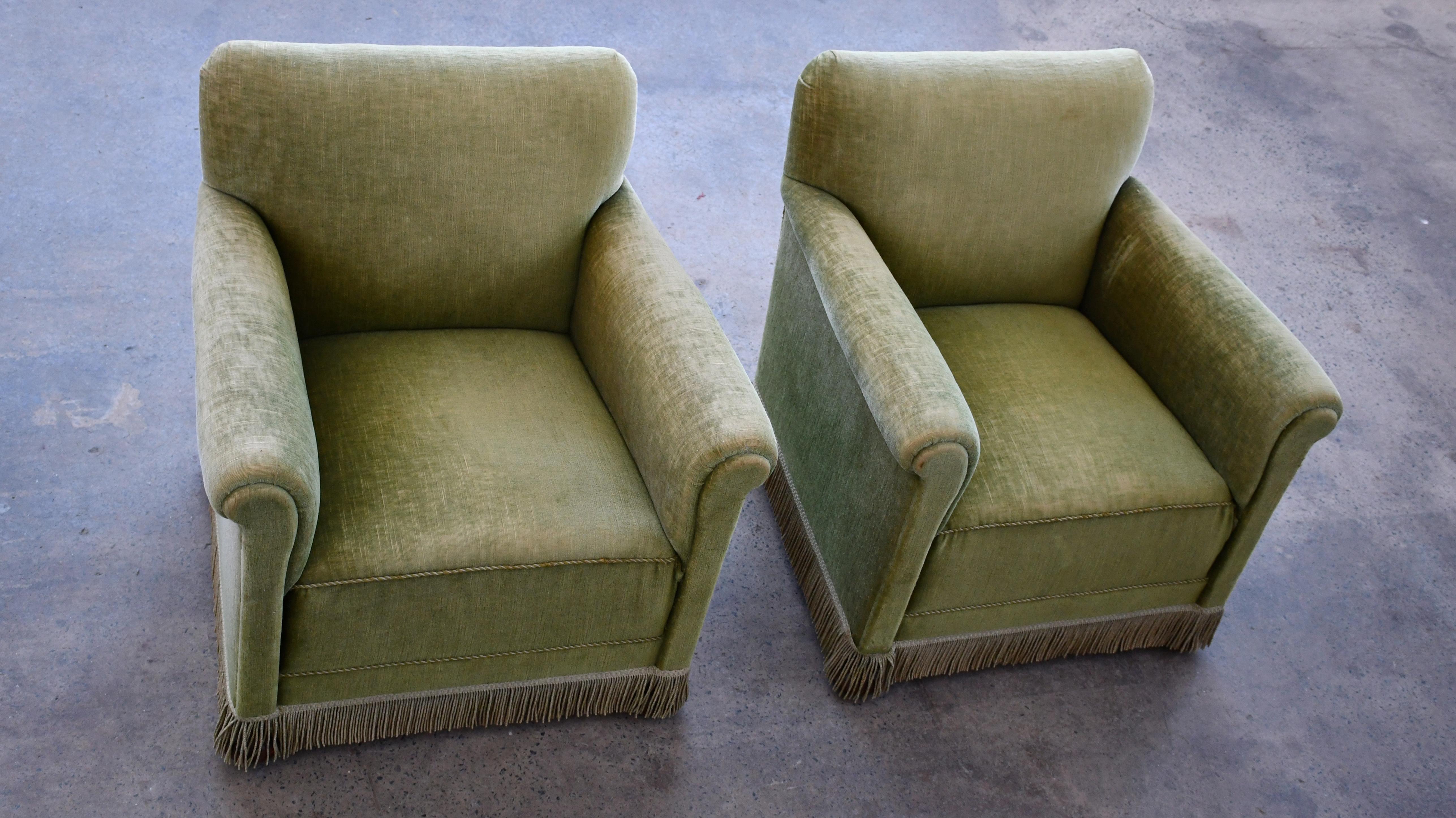 Danish Late Art Deco Early Midcentury Pair of Lounge Chair 1930-40s For ...