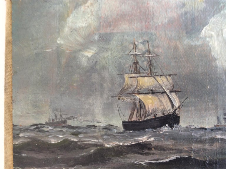 Danish Marine painting by Carl Bille For Sale at 1stDibs