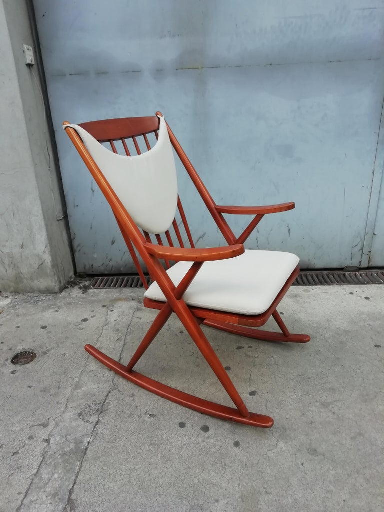 Danish MCM Teak Rocking Chair by Frank Reenskaug for Bramin Møbler at ...