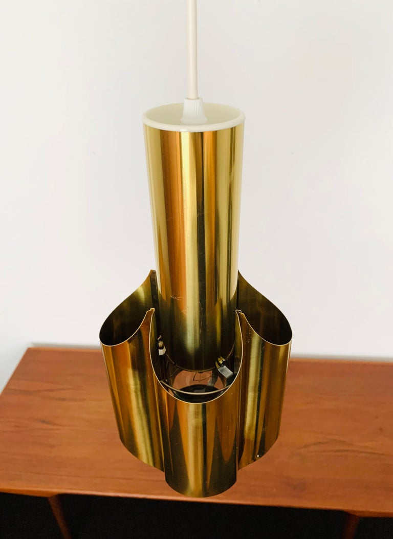 Danish Metal Pendant Lamp For Sale at 1stDibs